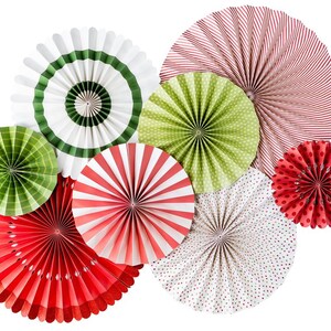 Christmas Decor Paper Fan Display - Etsy