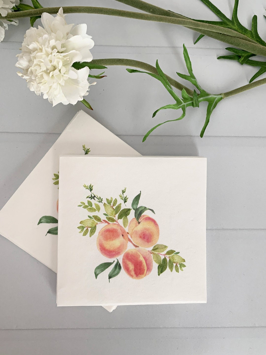 Peach Cocktail Napkins: Bridal Shower & Wedding Paper Napkins - Set of ...