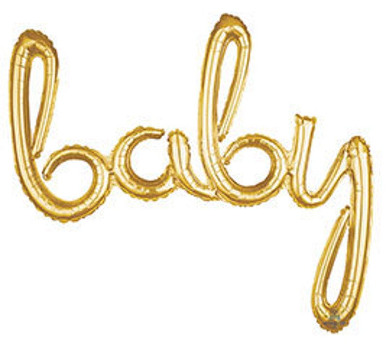 Gold Baby Balloon Script Letter Balloons for a Baby Shower - Etsy