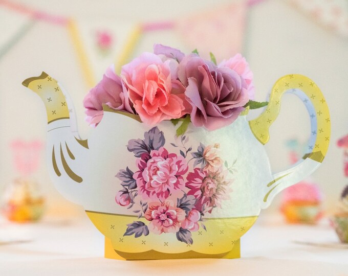 Teapot Vase Tea Party Decor - Etsy