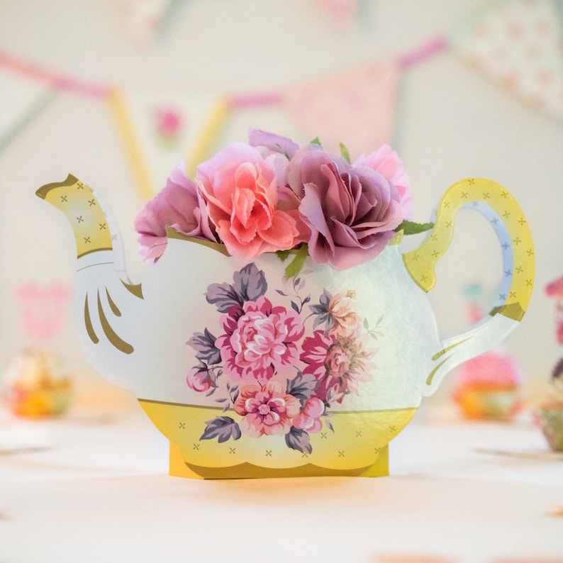 Teapot Vase - Tea Party Decor - Etsy