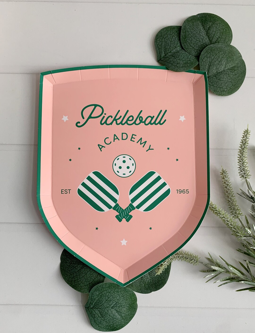 Pickleball Party Crest Plates - Ideal for Desserts or Appetizers - Etsy