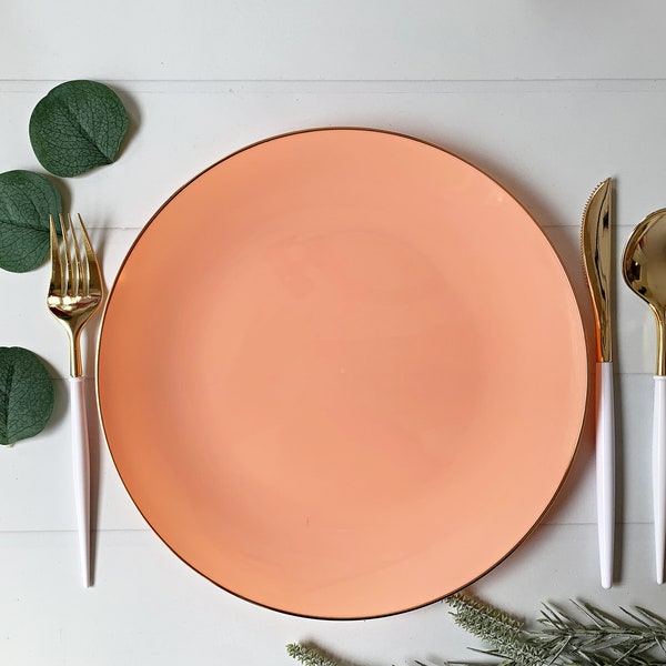 Peach Paper Plates - Etsy