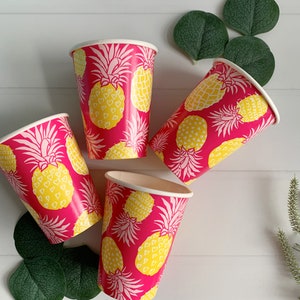 Preppy Patio Hosting - Tropical Pineapple Drink Cups - Etsy