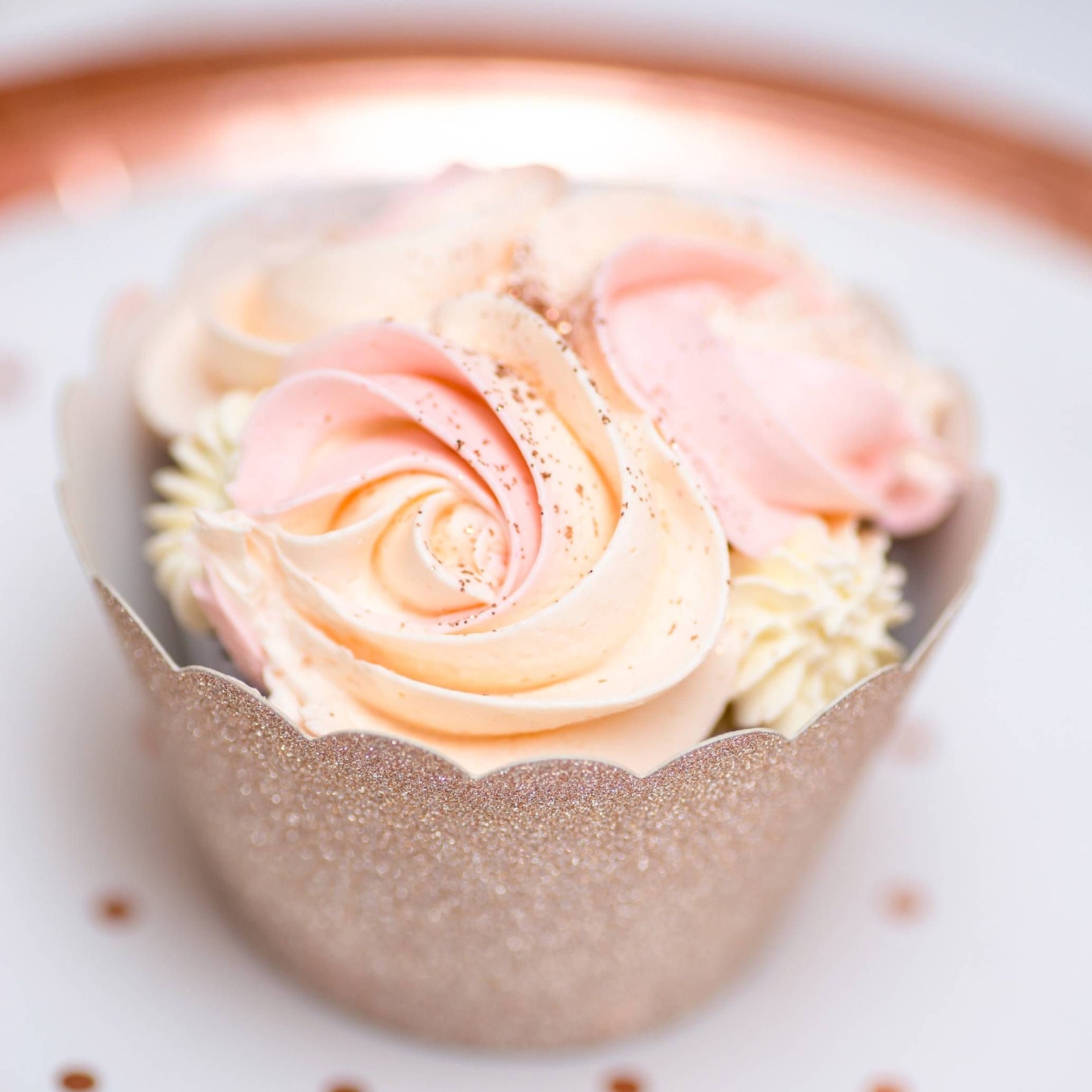 Rose Gold Glitter Cupcake Wrappers | Etsy