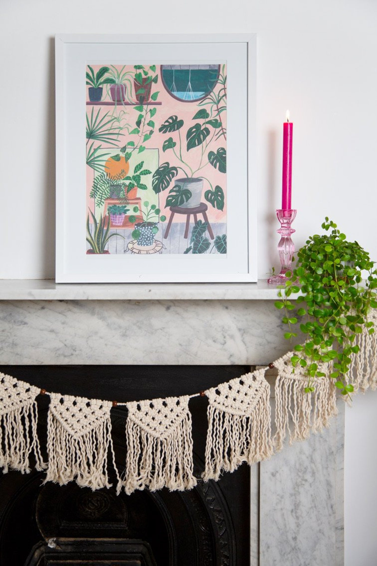 Boho Cream Macrame Pennant Banner - Etsy