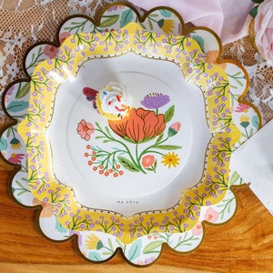 Fancy Tea Party Floral Plates - 4 Designs - Etsy