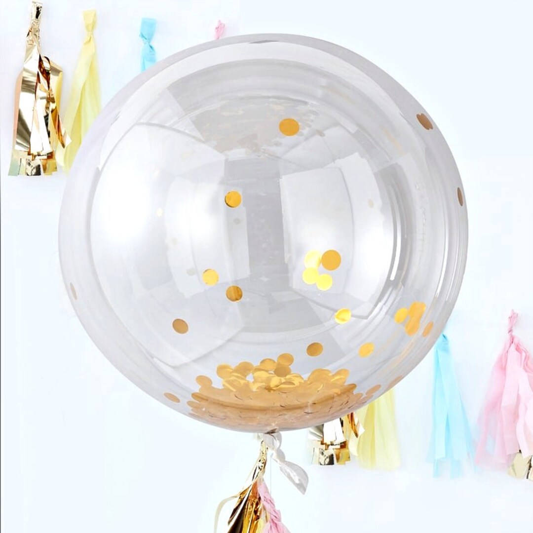 Big Round Balloons - Gold Confetti - Set 3 - Etsy