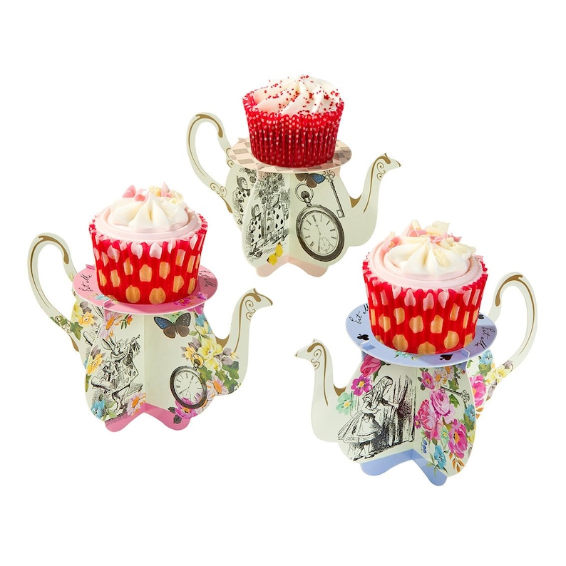 Tea Pot Mini Cupcake Stands - Alice in Wonderland Party - Etsy