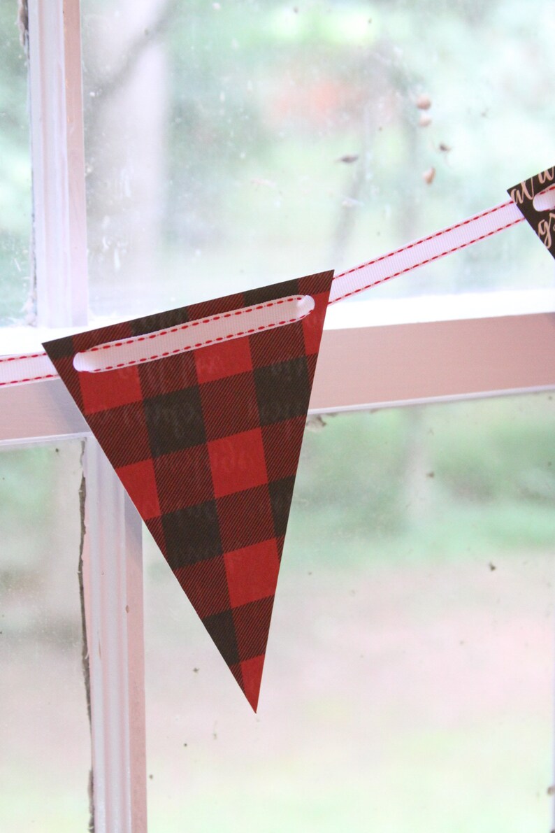 Lumberjack Christmas Banner - Etsy