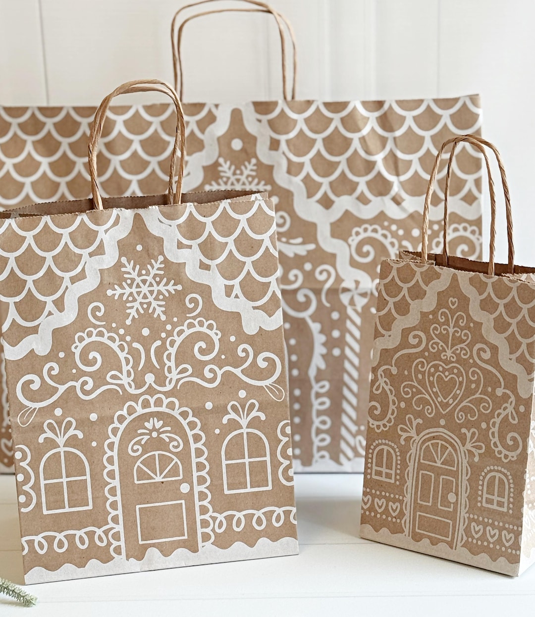 Gingerbread House Gift & Favor Bags for Christmas and Holiday Present ...