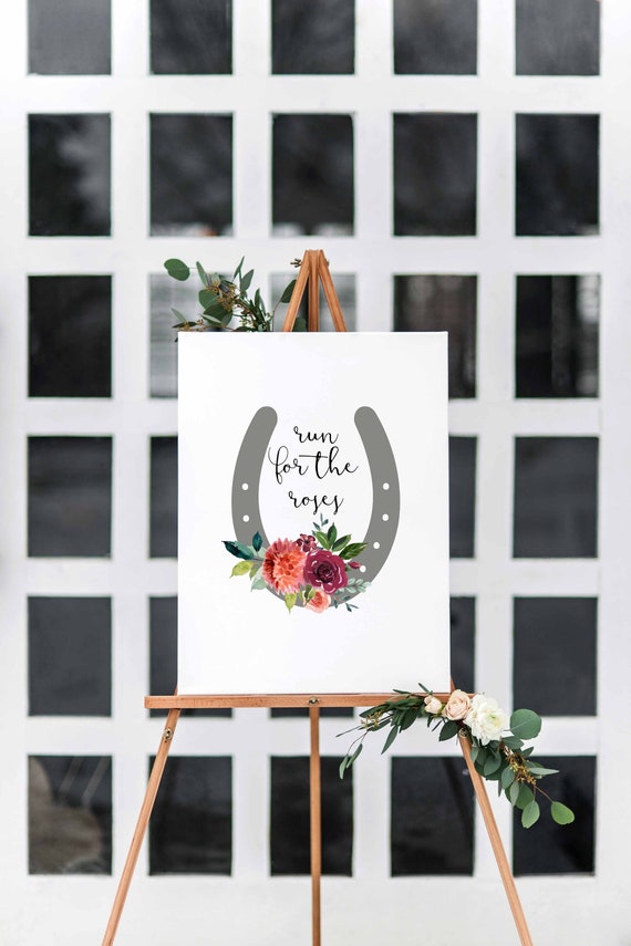 Run for the Roses Kentucky Derby Sign, Downloadable File Only ...