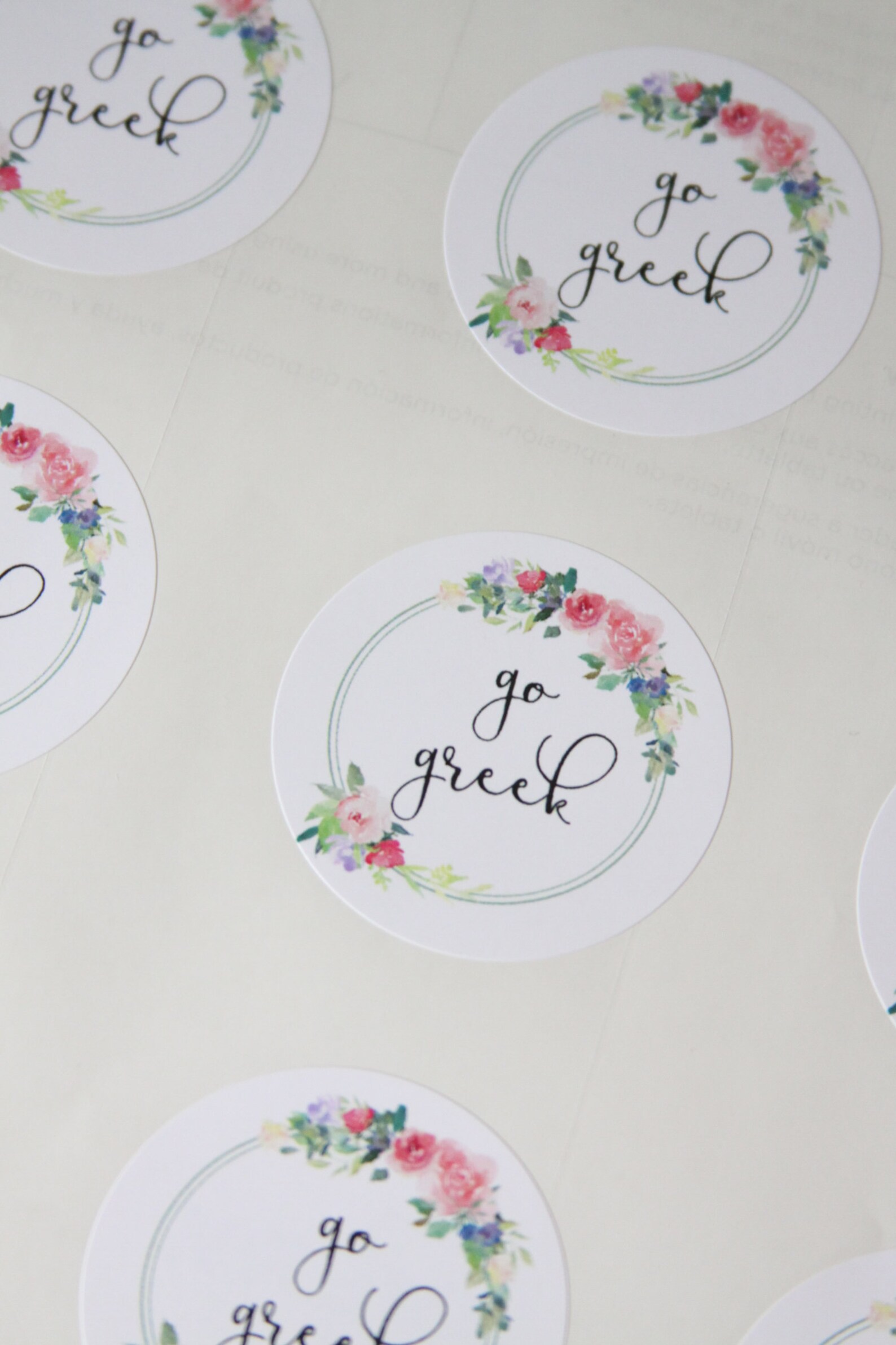 Go Greek Stickers Sorority Sister Gift | Etsy