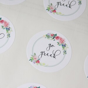 Go Greek Stickers, Sorority Sister Gift - Etsy