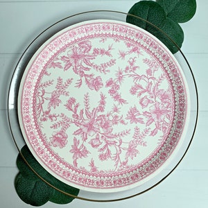 Pink Toile Paper Cocktail Napkins - Etsy