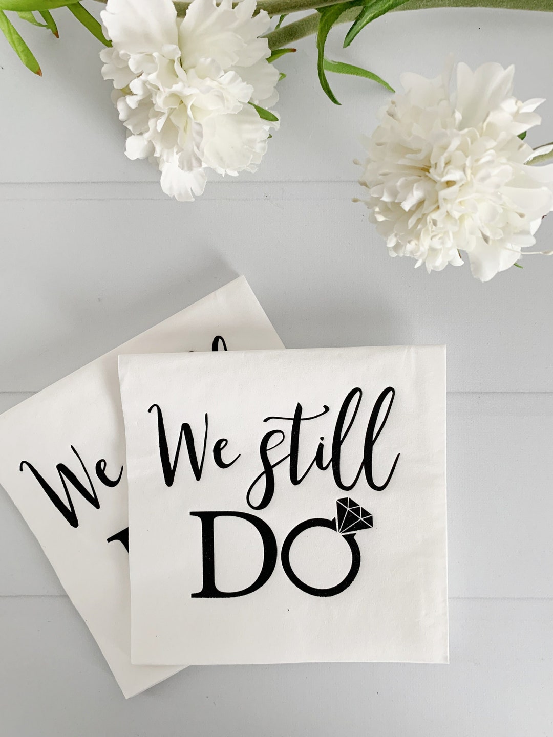 We Still Do Napkins - Black Matte Foil - Etsy