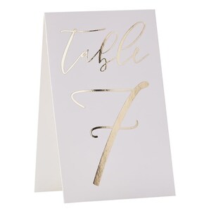 Gold Wedding Table Numbers - Etsy