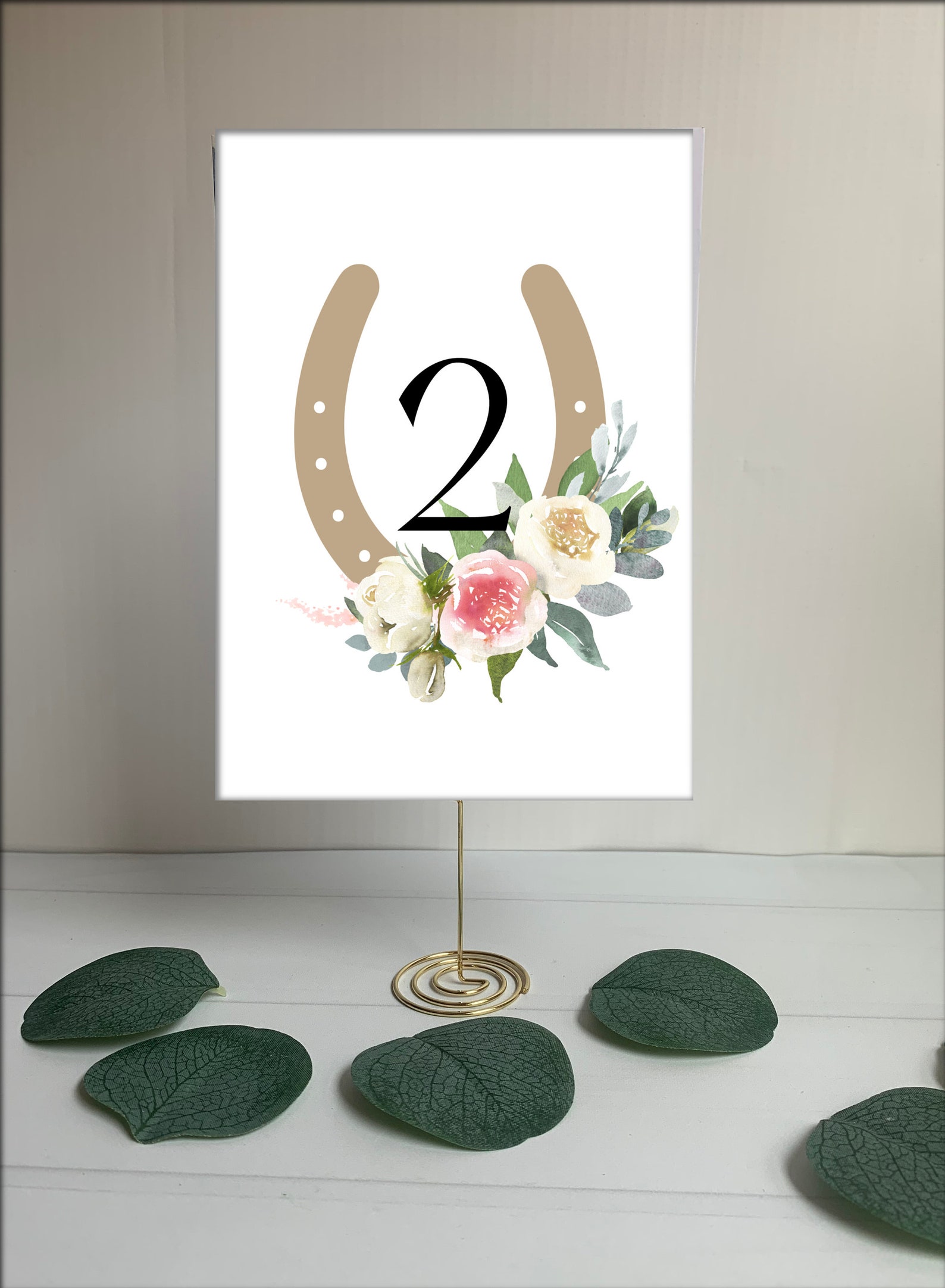 Derby Table Numbers - Ivory and Blush Horseshoe - Etsy