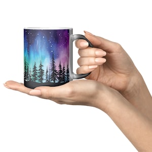 Northern Lights Color Changing Mug: Heat Sensitive Aurora Borealis - Etsy