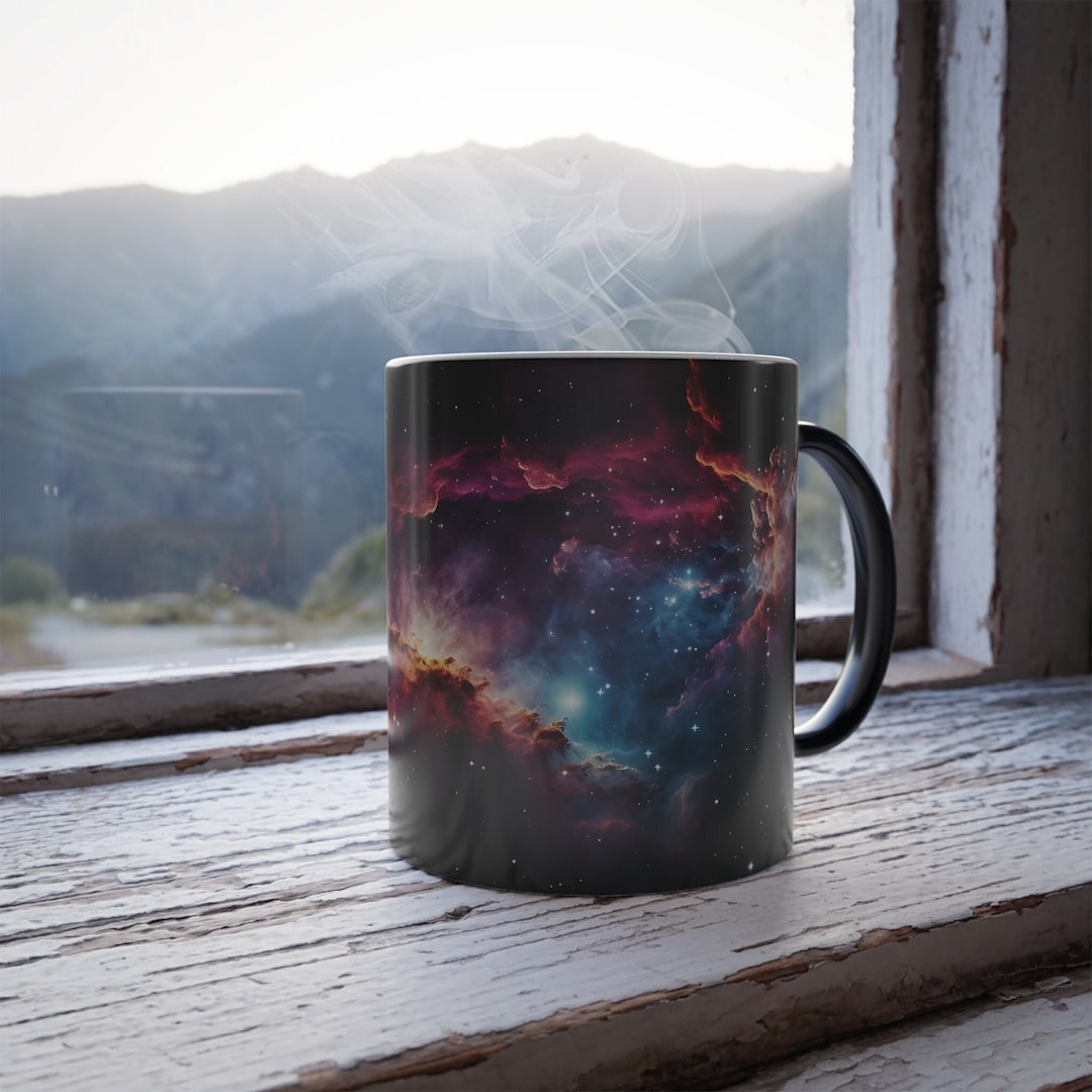 Galaxy Color Morphing Mug: Heat Reactive Celestial Coffee Cup - Etsy
