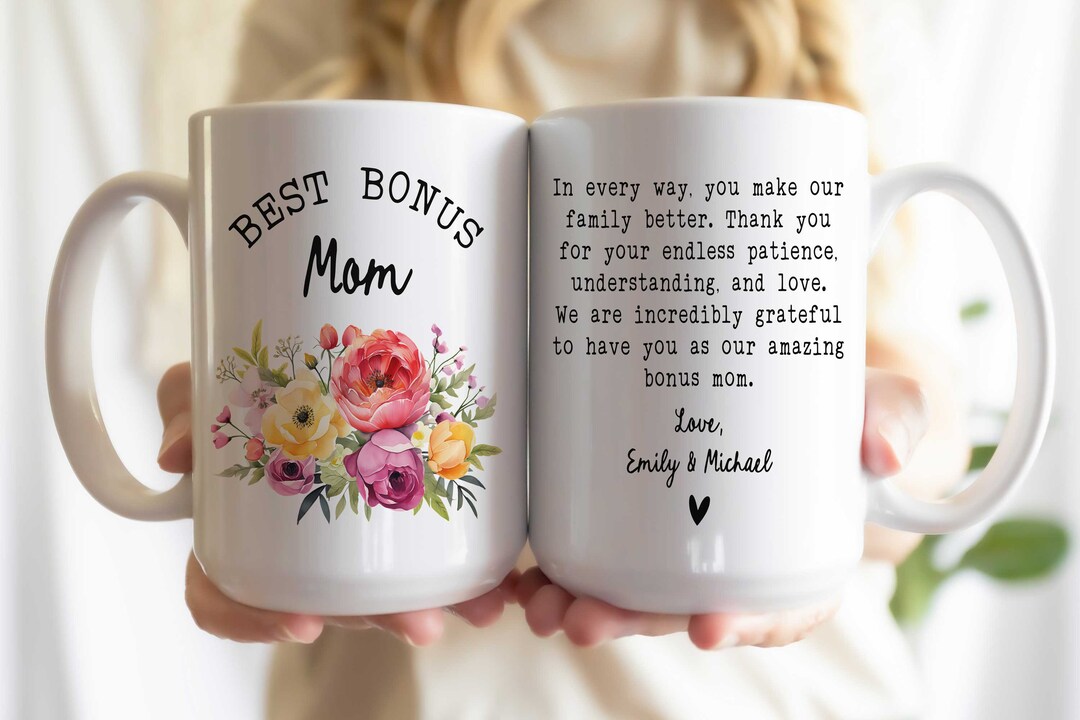 Bonus Mom Gift, Bonus Mom Mug, Step Mom Cup, Custom Mother's Day Gift ...
