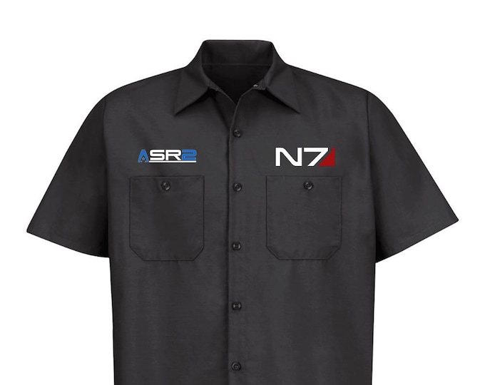 Normandy SR2 N7 Custom Embroidered Work Shirt - Etsy