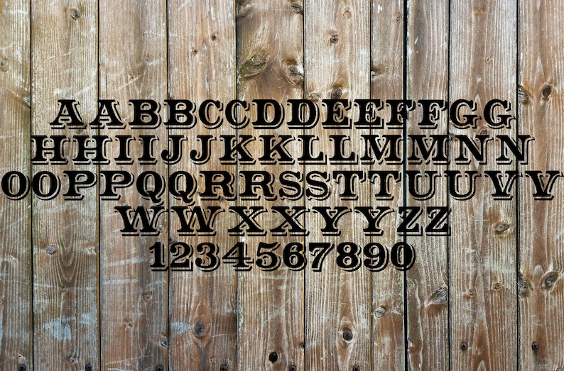 SHADOWED SERIF FONT Svg Eps Ai Png Files for Cricut, Silhouette Cameo ...