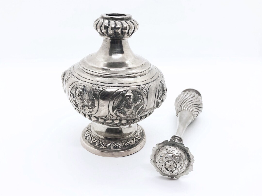 Antique Gulabdan Rosewater Sprinkler Rose Water Dispenser Sterling ...