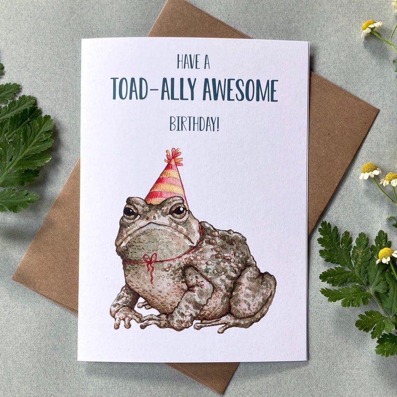 Funny Frog Birthday Card - Etsy