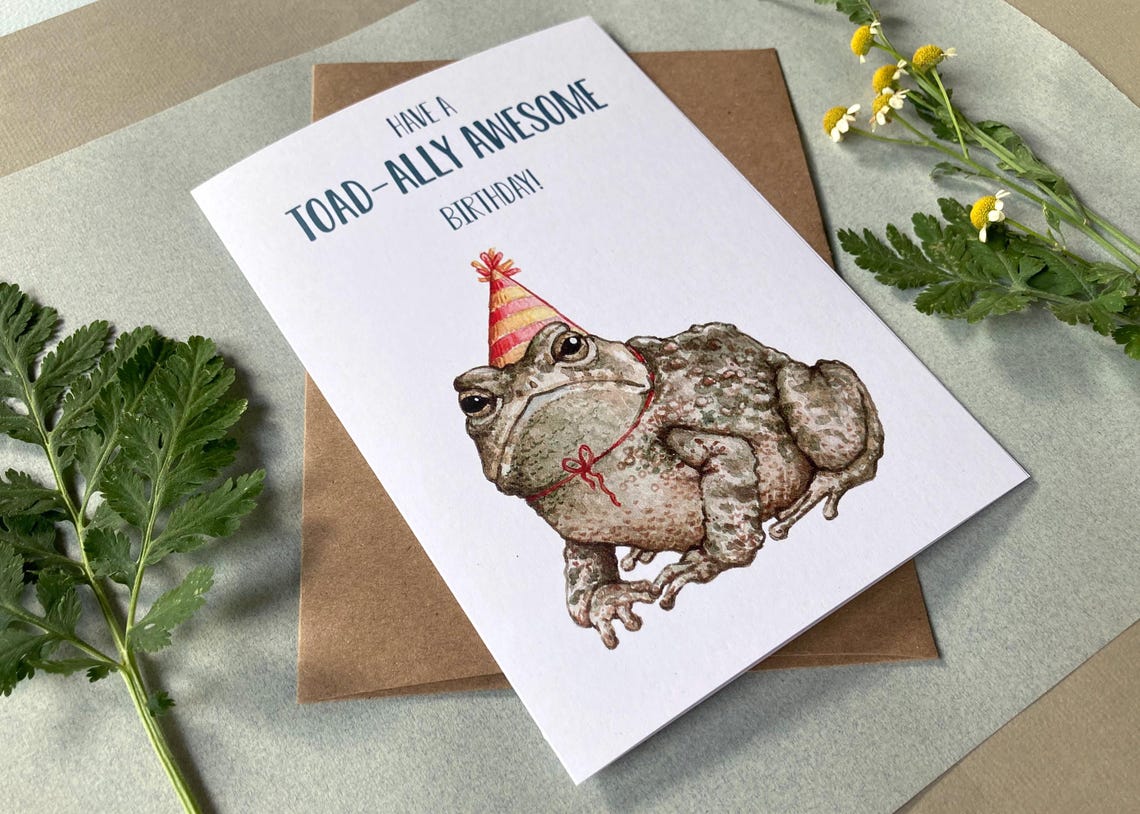 Have a Toad-ally Awesome Birthday! - Birthday Card - Etsy