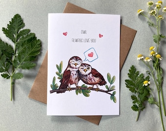 Printable Valentine's Day Craft Owl Always Love You Valentines ...