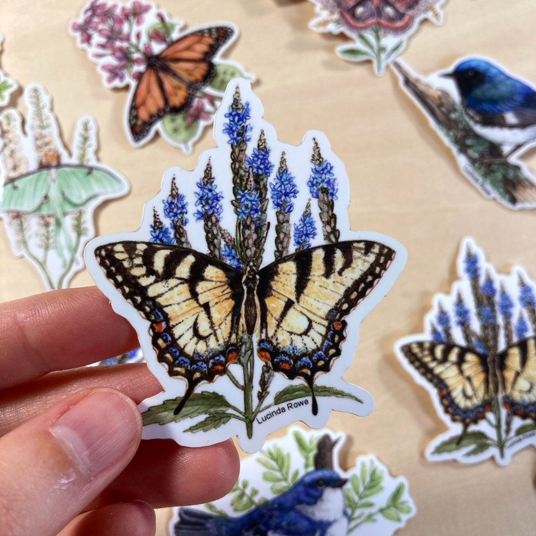 Sticker - Eastern Tiger Swallowtail on Vervain - Etsy