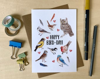 Happy Bird Day Card - Etsy