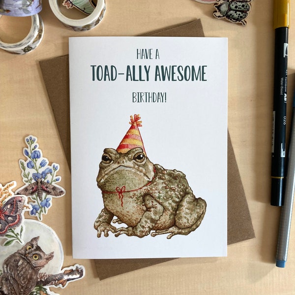 Frog and Toad Birthday Card - Etsy