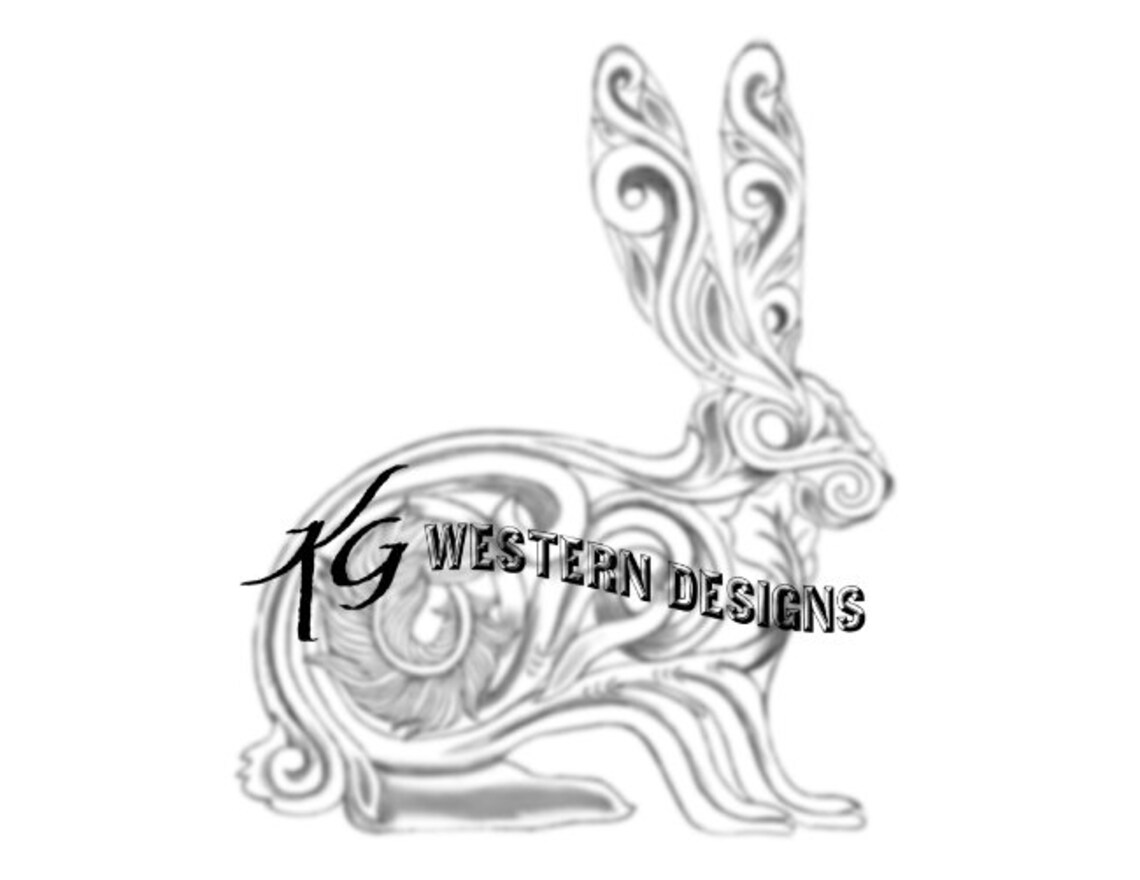 Filigree Rabbit Western Scroll Feathers Carving Leather Tooling Tracing ...
