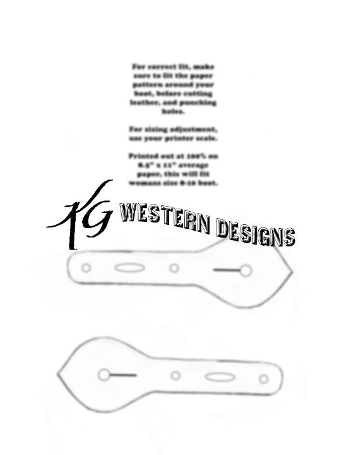 Leather Spur Strap Pattern PDF -tooling Template- Western Scrollwork ...