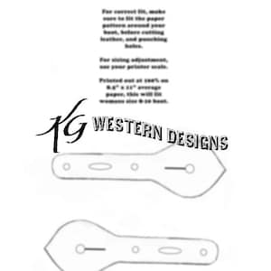 Leather Spur Strap Pattern PDF -tooling Template- Western Scrollwork ...