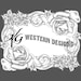 Western Leather Tooling Rose- Floral Scrollwork Corner Frame Design ...