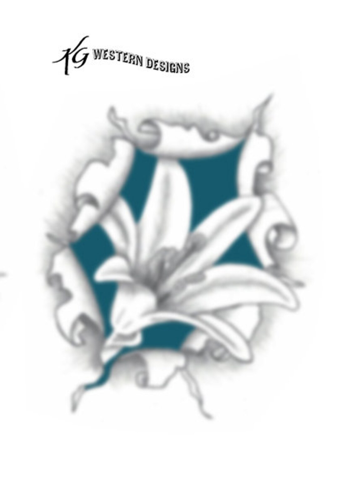 Lilly- Feathers and Vines- Leather Tooling Design Tracing Pattern - Etsy