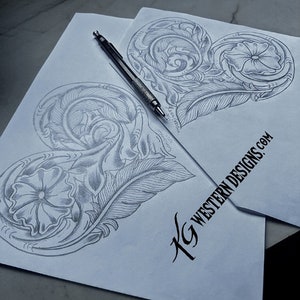 Pack of Two Filigree Heart Shape Designs Floral Feathers Carving ...