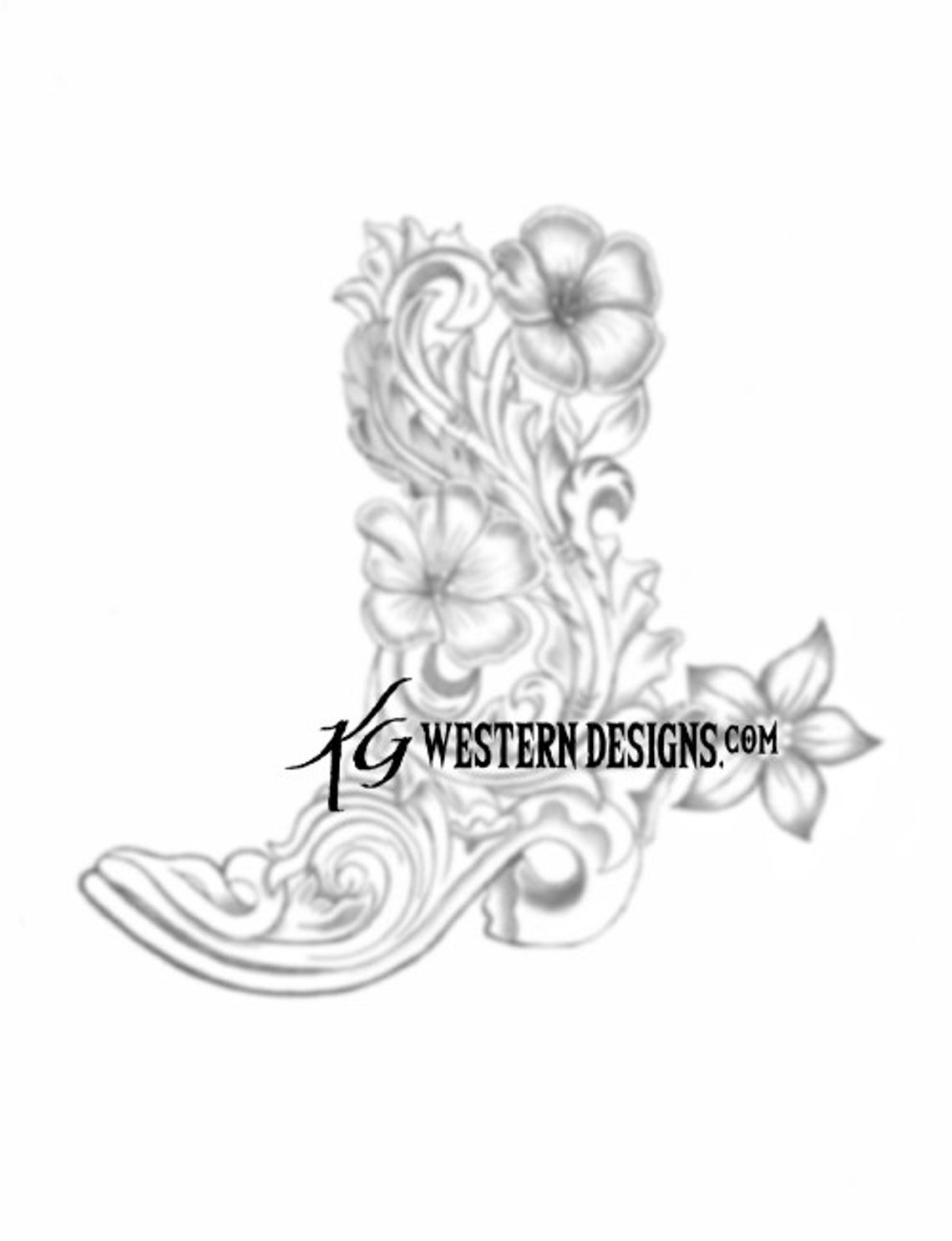 5 Western Filigree Design Bundle Pack, Boot, Cow Skull, Colt 45, Horse ...