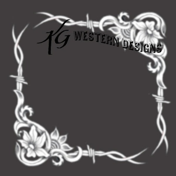 Leather Western Corner Pattern - Etsy