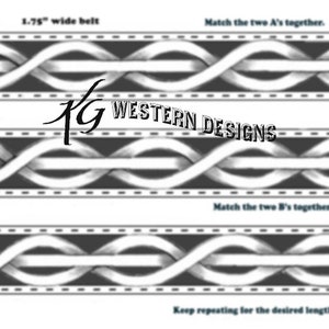 Leather Belt Tooling Pattern -interweaving Celtic Design Pattern Pdf Download - Etsy
