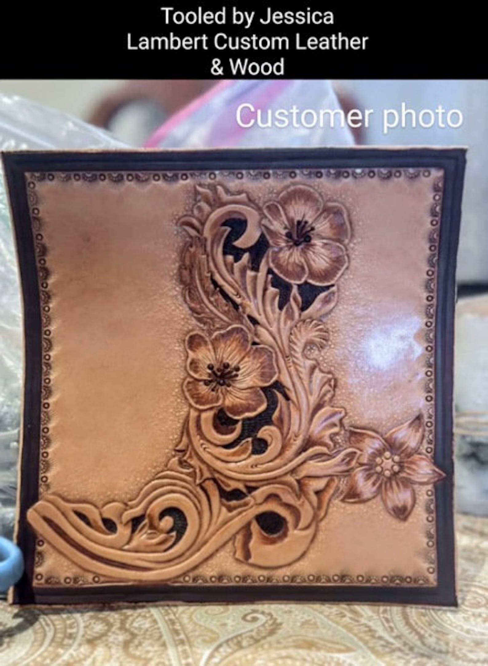 Western Boot With Spur Shape Design Floral Filigree Carving Leather ...