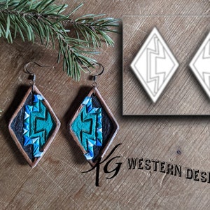 Leather-earrings-tooling-pattern 4 Pack 1 - Etsy