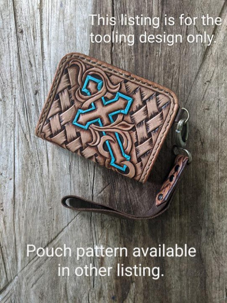 Western Cross-vines-leather Tooling Design Pattern - Etsy