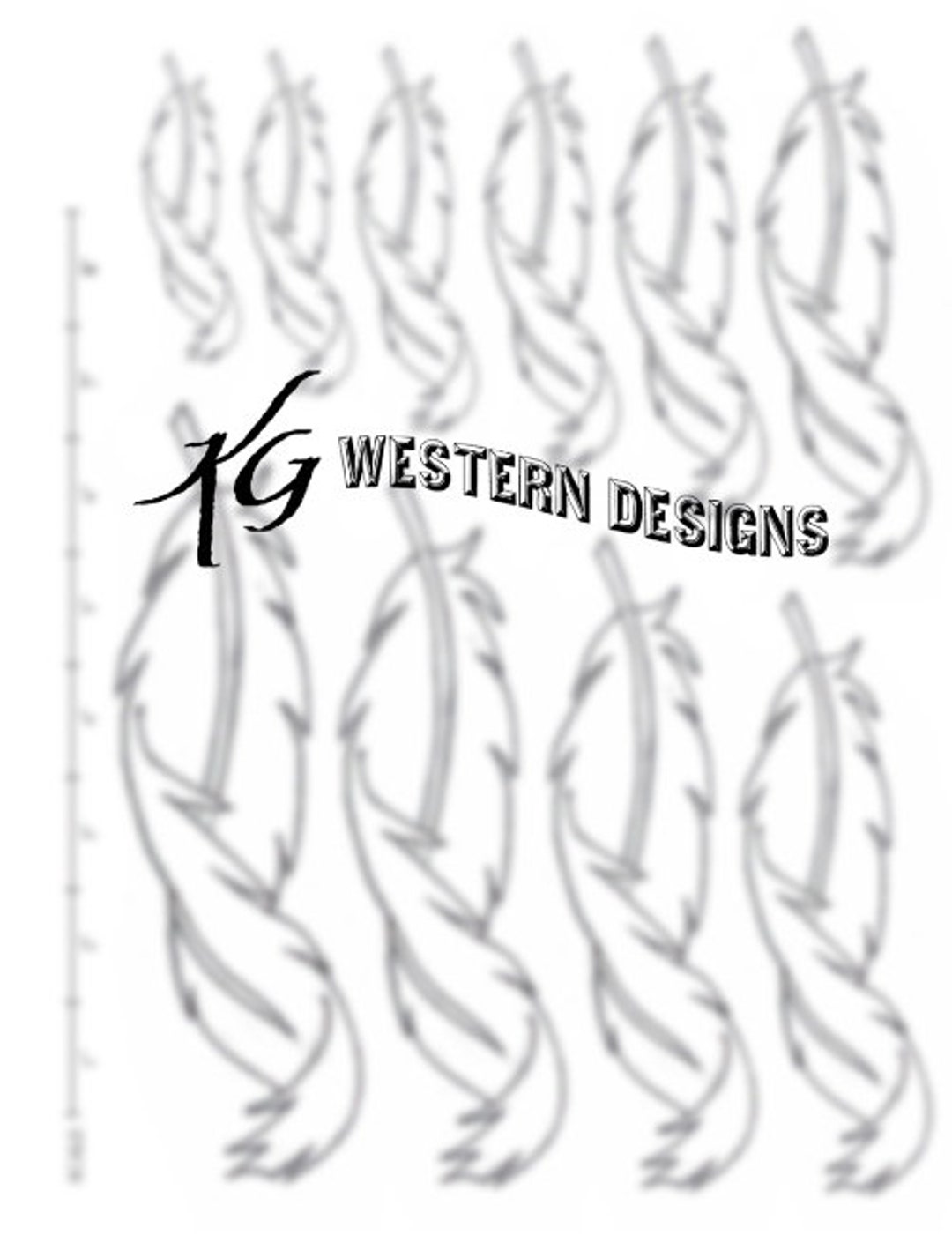 Twisted Feathers Size Scale Leather Tracing Design Pattern - Etsy