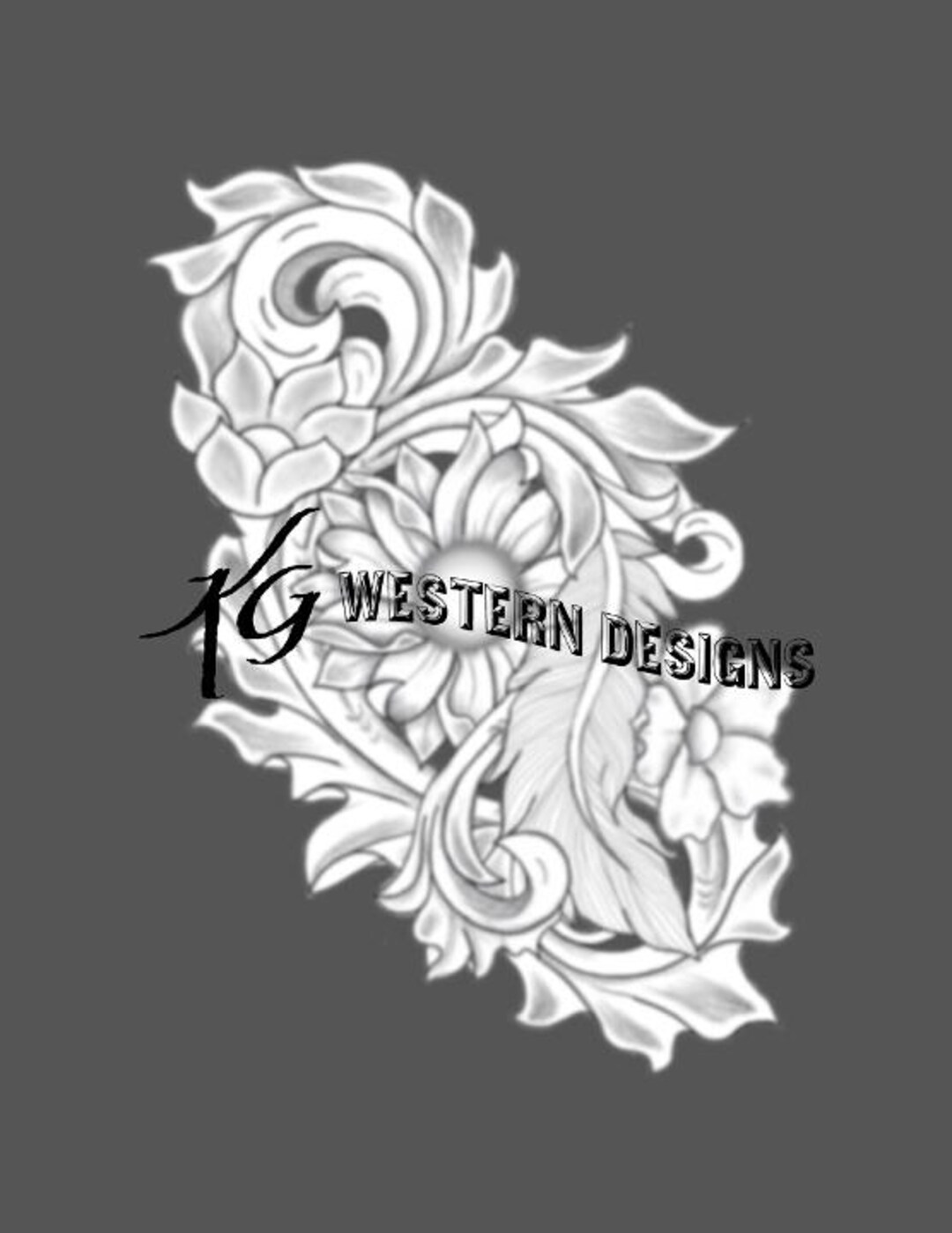 Daisy Sunflowers Black Eyed Susan-vines-feather Leather Tooling Tracing ...