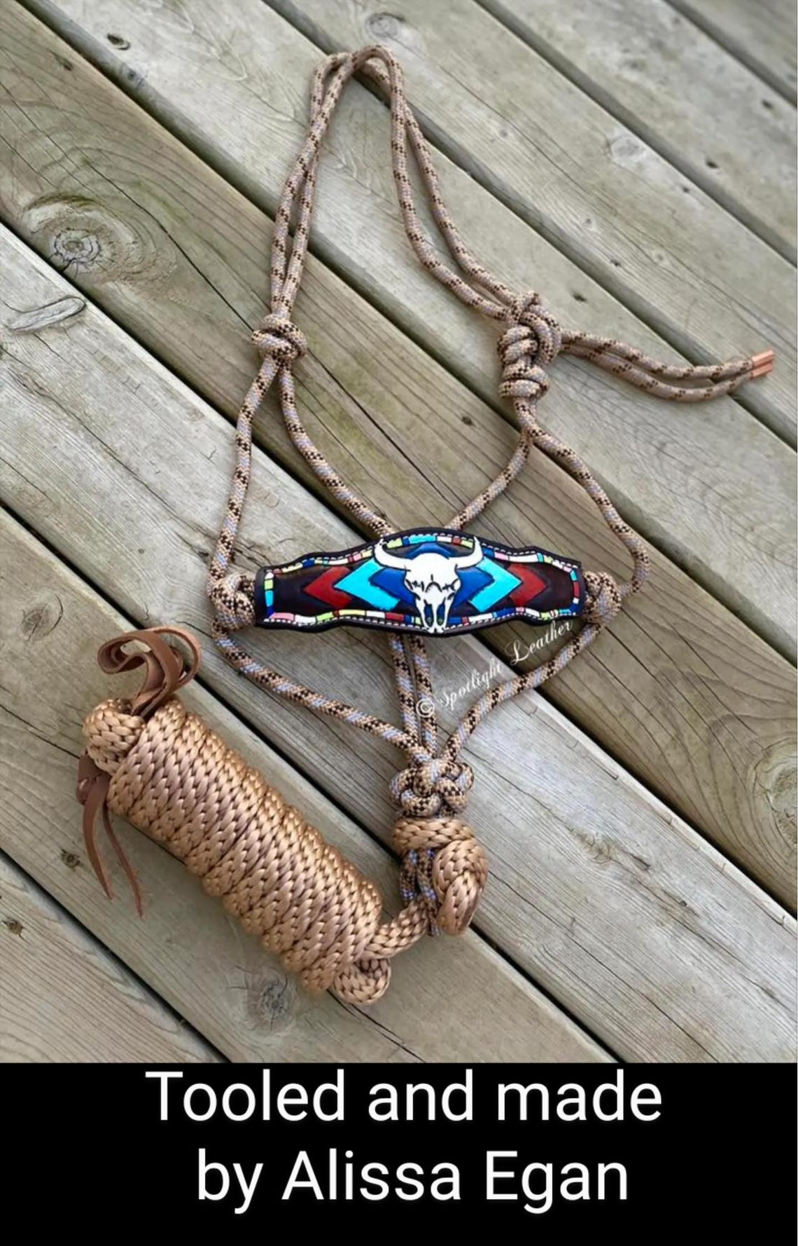 Torn Leather and Flag, Cross Flowers and Vines, Cowskull Aztec Design ...
