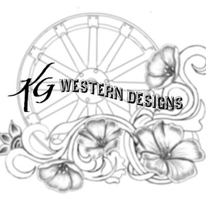 Western Wagon Wheel & Lewisflax Flowers, Corner Frame- Leather Tooling ...